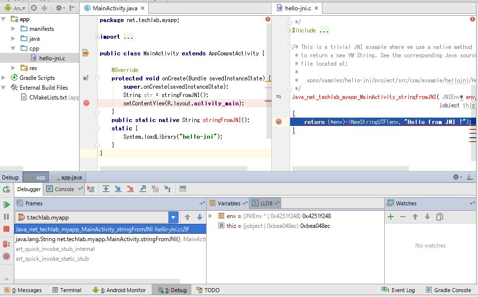 Android Studio 2.2 で C++,lib のビルド – すらりん日記